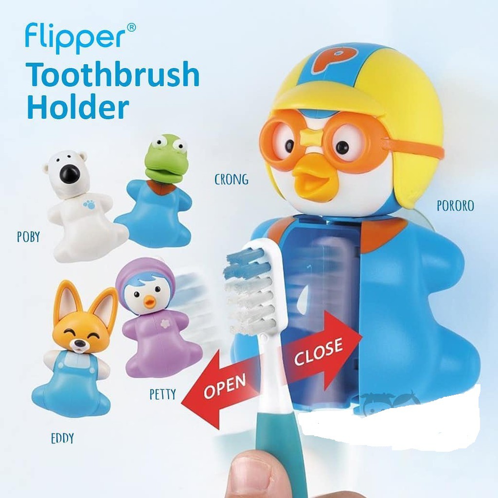 Jual Flipper Toothbrush Holder pororo tayo series tempat sikat gigi ...
