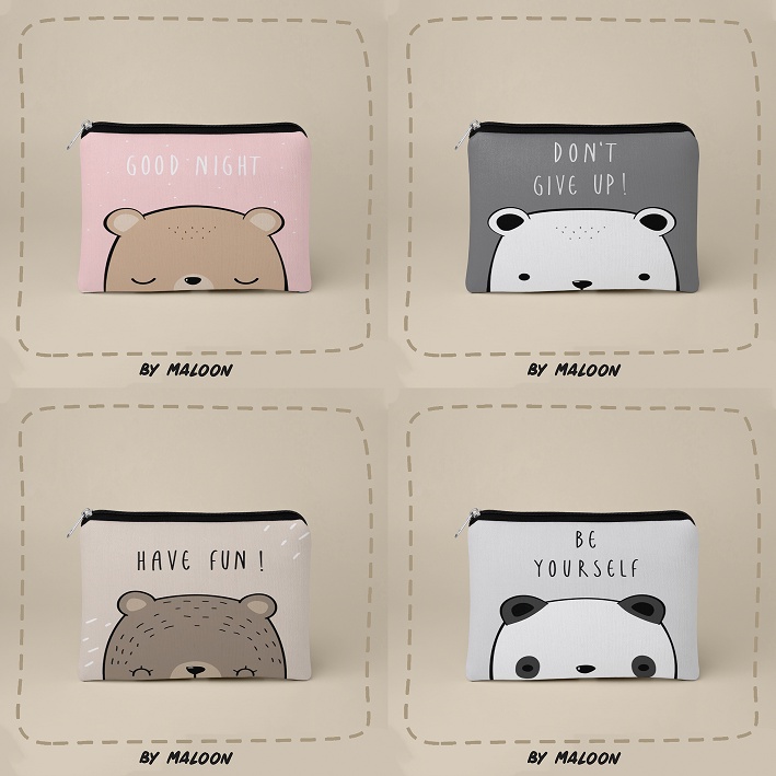 Jual Dompet Pouch Wanita Kanvas Serbaguna Motif Lucu 08 | Shopee Indonesia