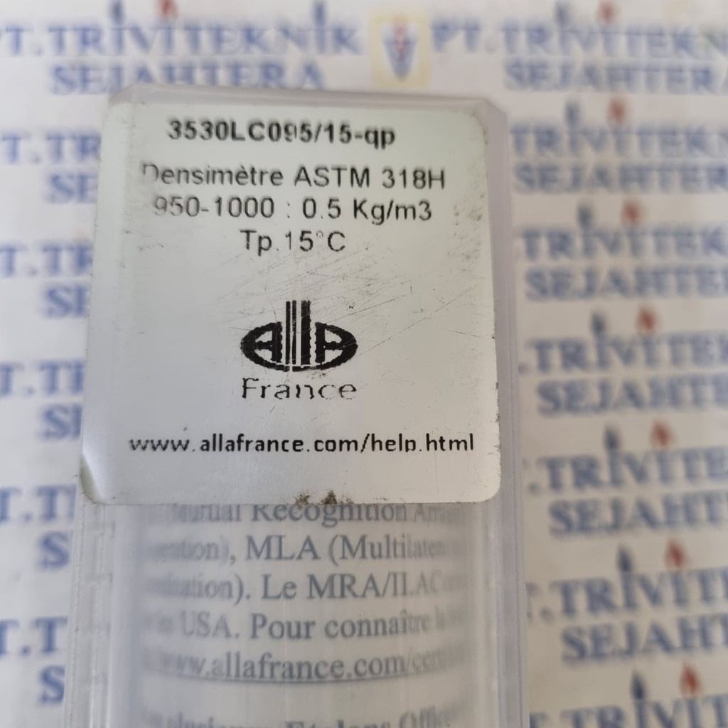 Jual hydrometer alat ukur density kadar berat jenis alla france ASTM ...