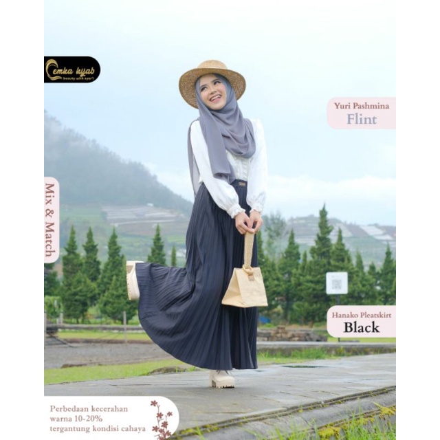 Jual pleated skirt by Emka hijab | Shopee Indonesia