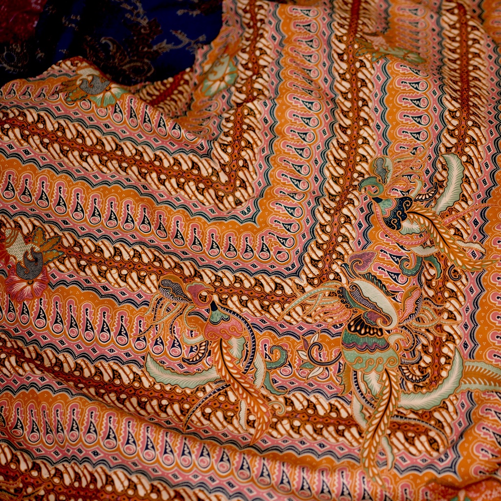 Jual KAIN BATIK PREMIUM Bahan Katun Motif Parang Seling Kusumo Orange ...