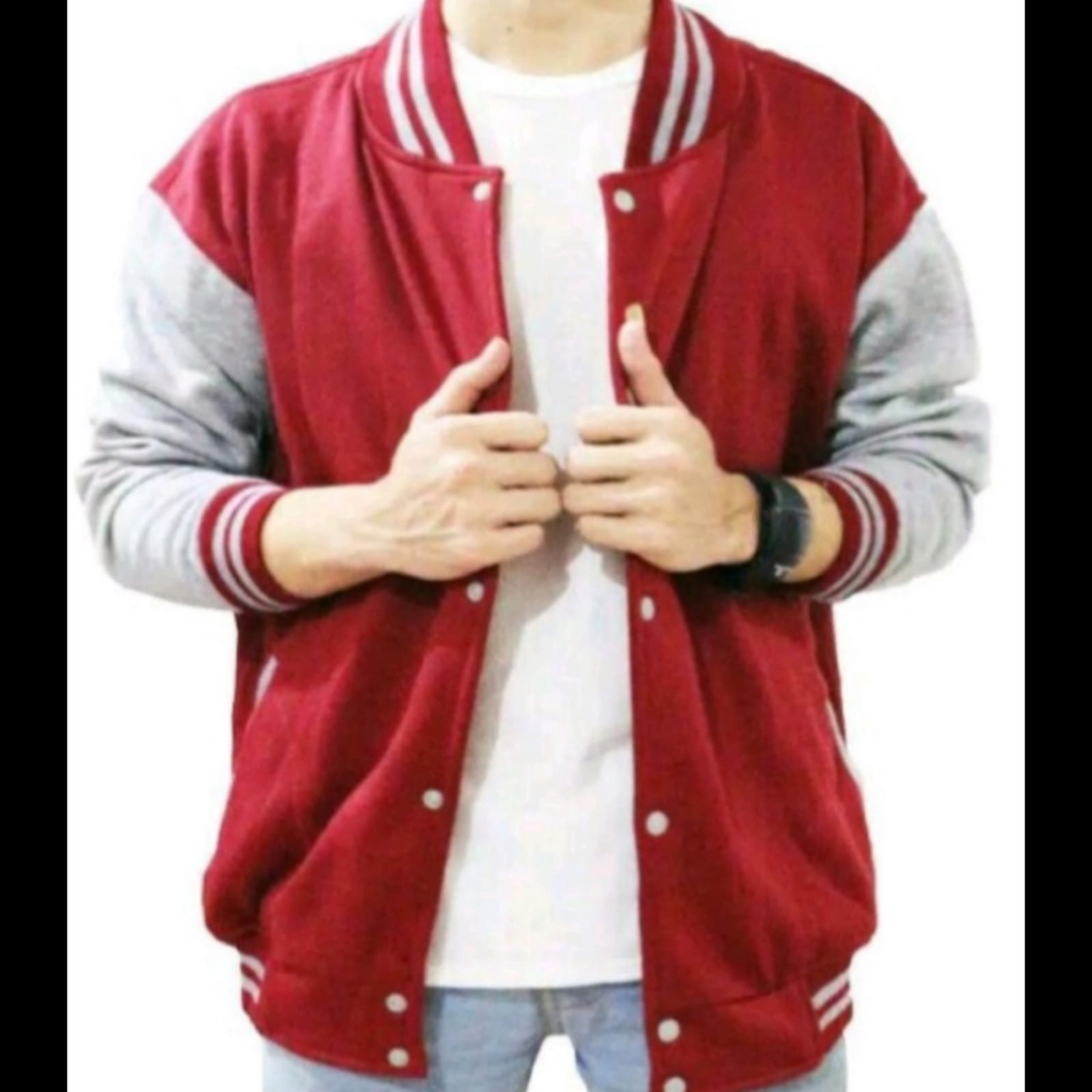 Jual Jaket Baseball Polos Pria/Wanita ( Varsity Jacket ) | Shopee Indonesia