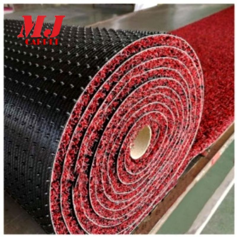 Jual Karpet Karet PVC Bihun Premium Roll 1,2x9m 18mm - Merah Hitam ...