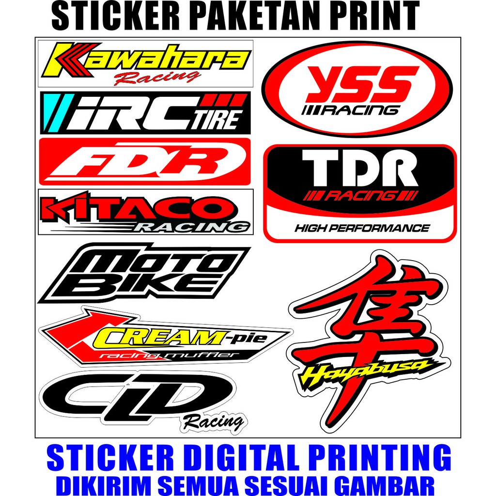 Jual STICKER VARIASI STICKER ART SPONSOR LEBEL STIKER LEMBARAN | Shopee ...
