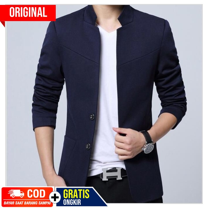 Jual BLAZER PRIA NIKAYU NAVY DOUBLE SLIM FIT SEMI FORMAL MENS SUIT ...