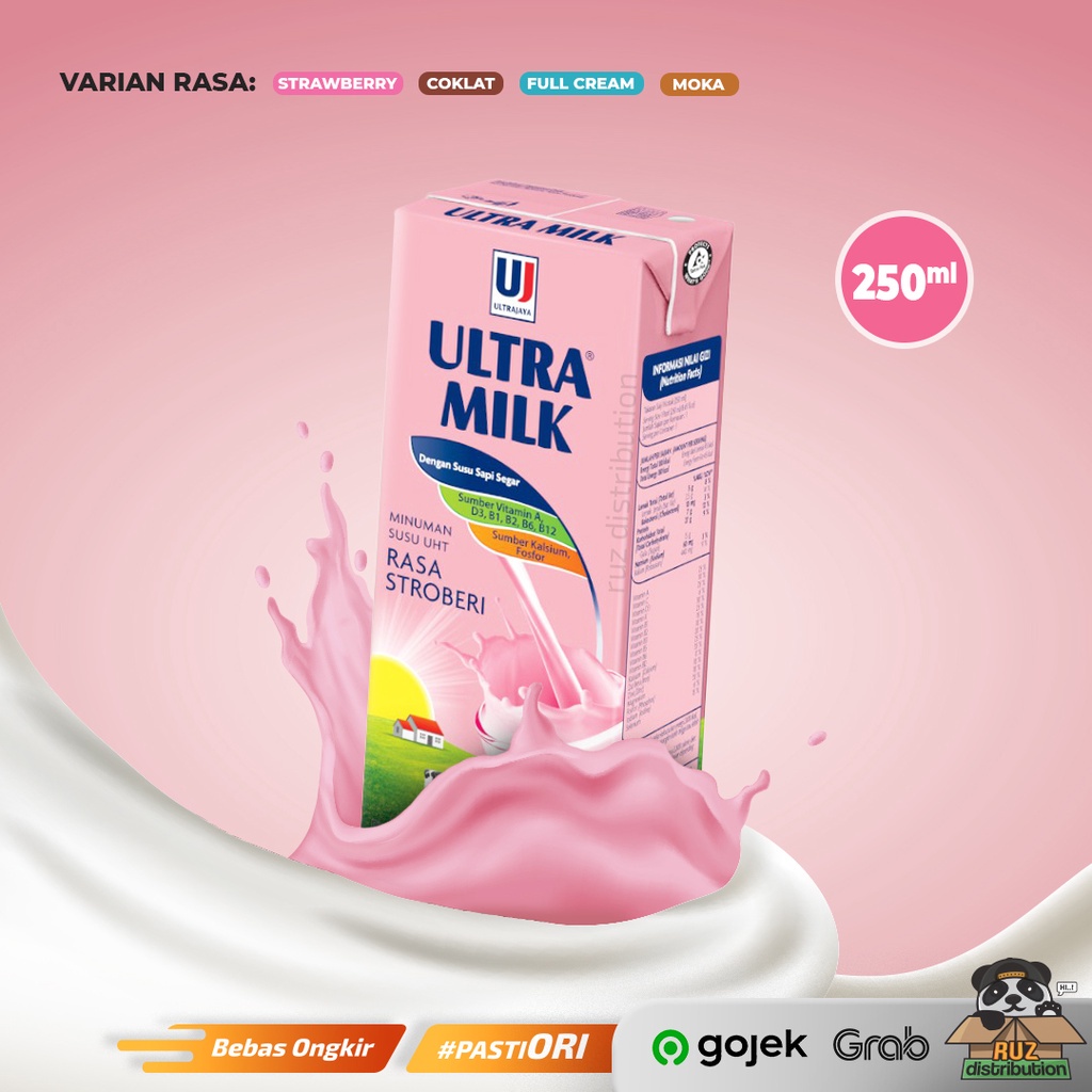 Jual Susu Ultra Milk 250ml Susu Uht Ultra Milk Shopee Indonesia