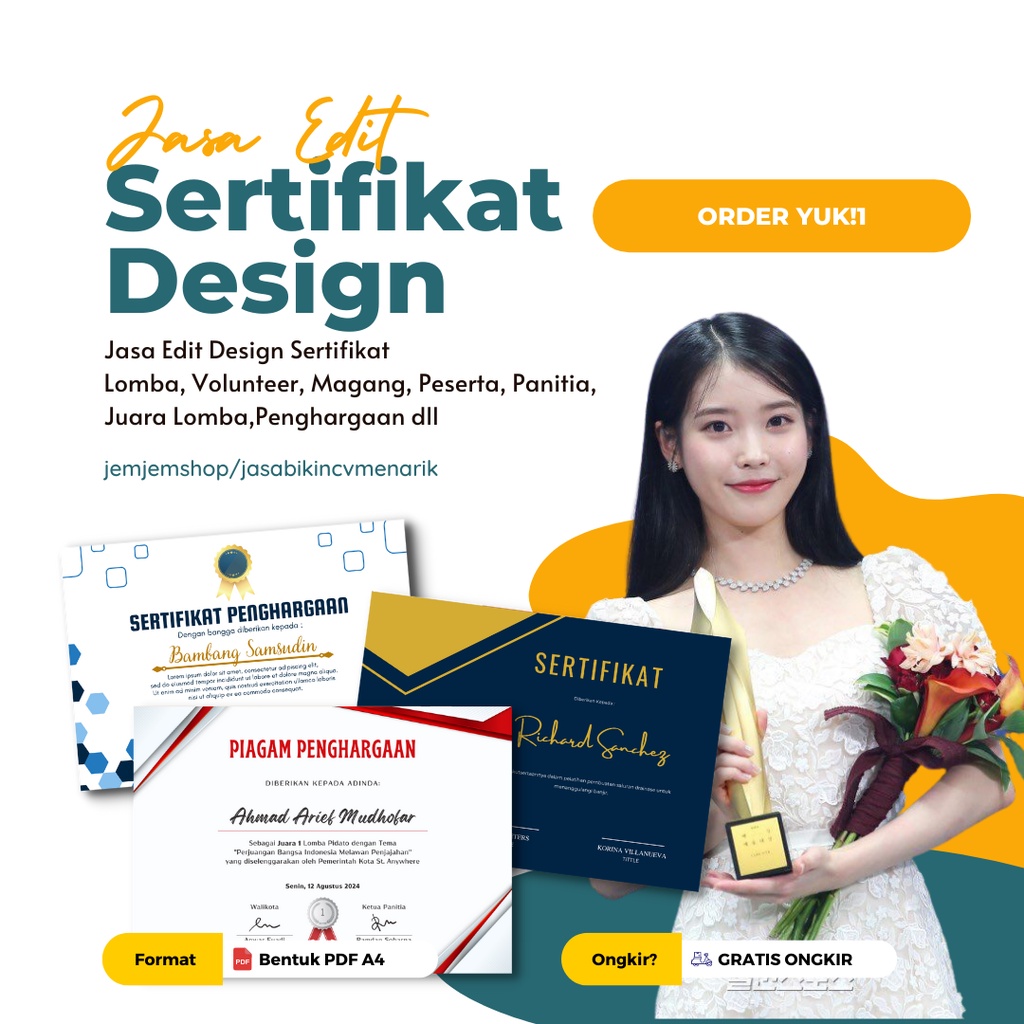 Jual JASA DESIGN SERTIFIKAT | SERTIFIKAT JUARA | SERTIFIKAT PENGHARGAAN ...