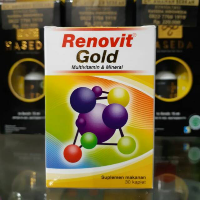 Jual VITAMIN C - Renovit Gold isi 30 kaplet Vitamin Multivitamin ...