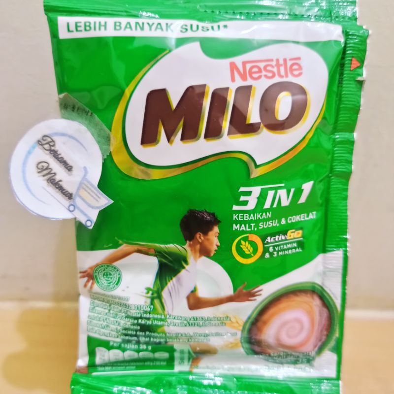 Jual MILO 3 in 1 sachet (35g x 10 sst) | Shopee Indonesia