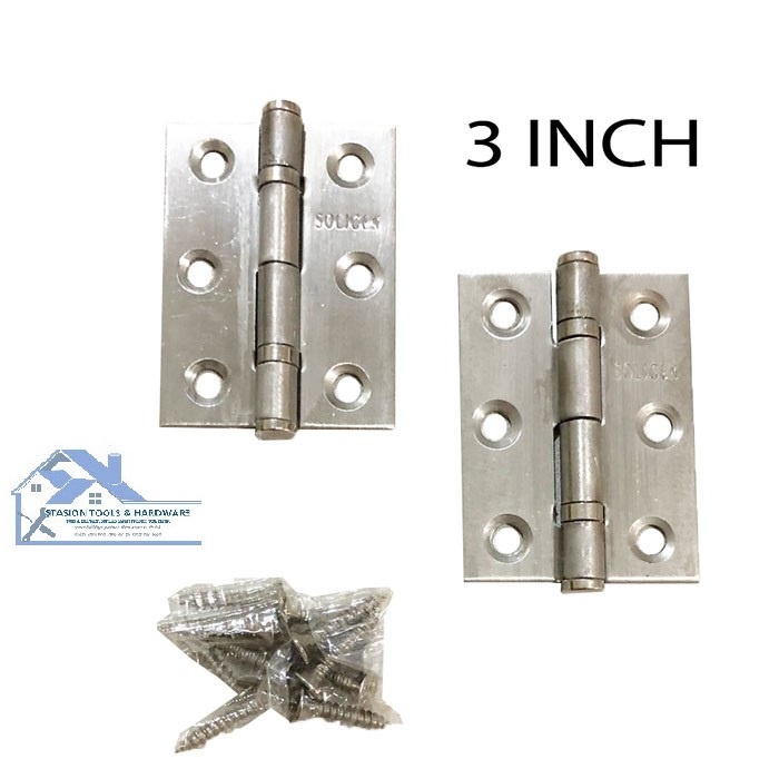 Jual SOLIGEN Engsel Tipis 1.3mm Varian Ukuran 2" - 2.5" - 3" Silver - 2 ...