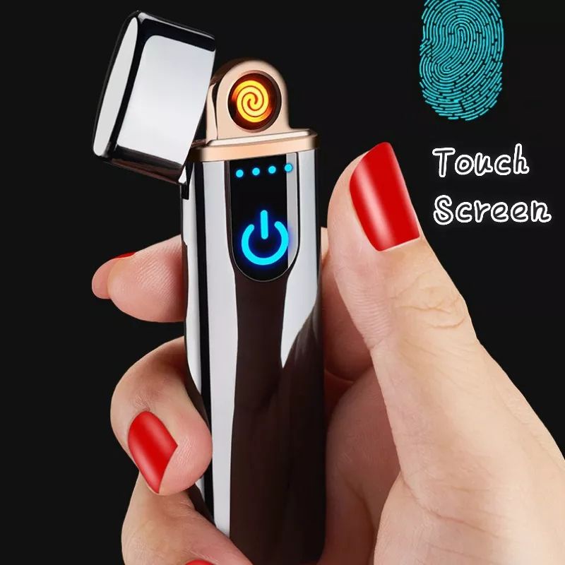 Jual Korek api elektrik finger print touch sensor usb charging Lighter ...