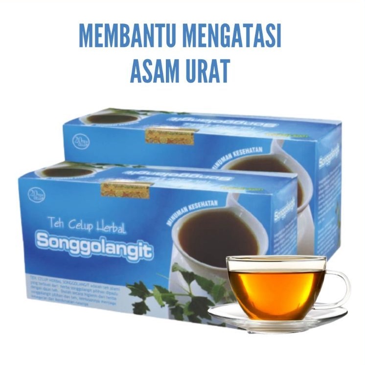 Jual Teh herbal songgolangit tridax membantu mengatasi asam urat isi 20 ...
