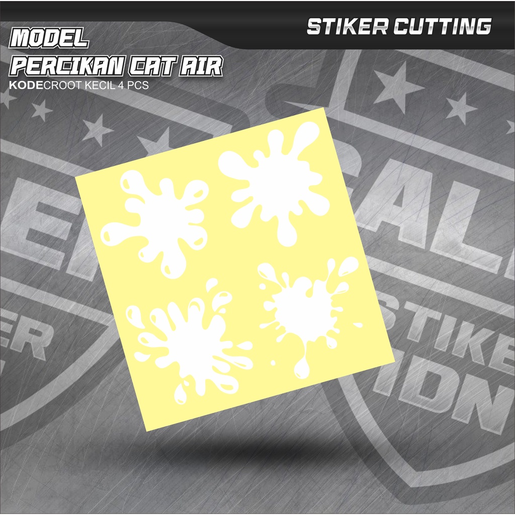 Jual stiker model cat stiker croot stiker percikan air stiker darah ...
