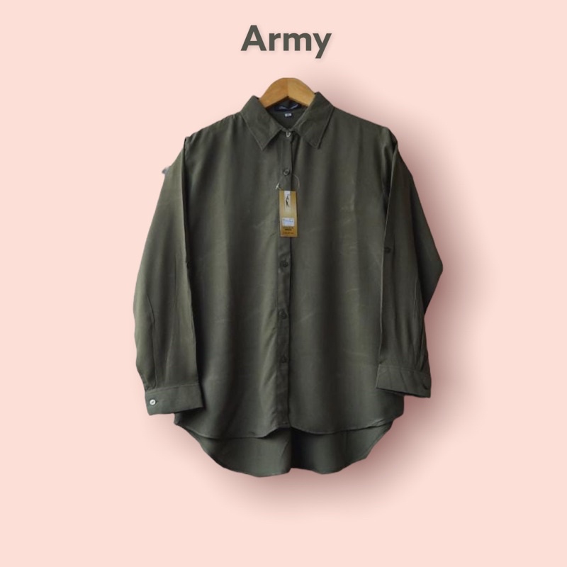 Jual atasan kemeja polos tangan skoder Fathin Basic pakaian outer baju ...