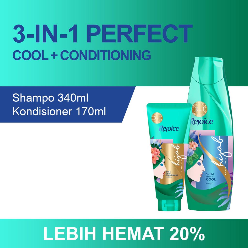 Jual Rejoice 3-in-1 Perfect Cool Shampoo 340 ml + Kondisioner 170 ml | Shopee Indonesia