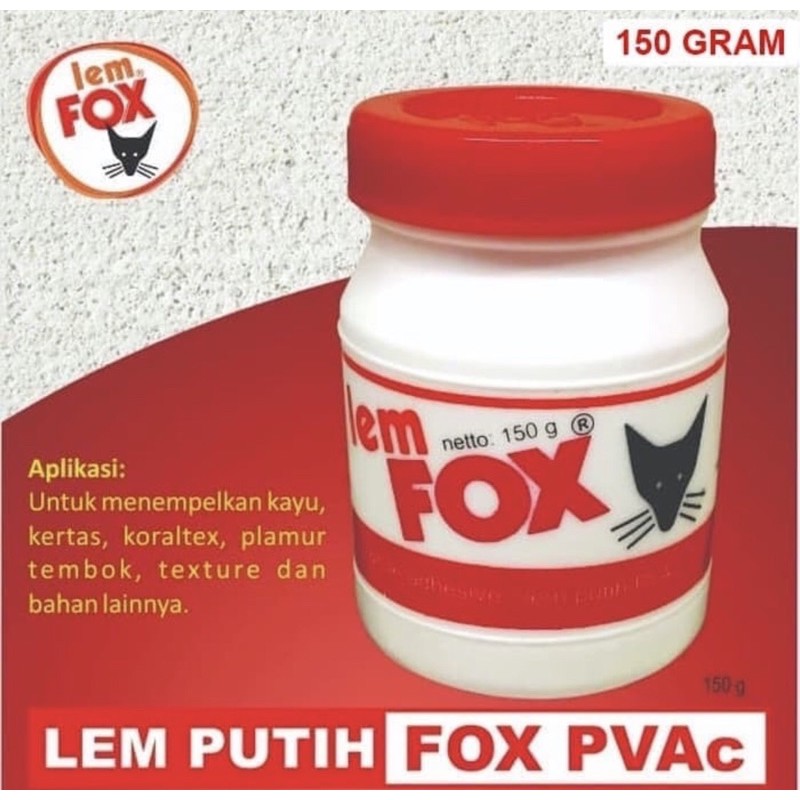 Jual LEM FOX PUTIH PVAC BOTOL 150 GR LEM KAYU KERTAS | Shopee Indonesia