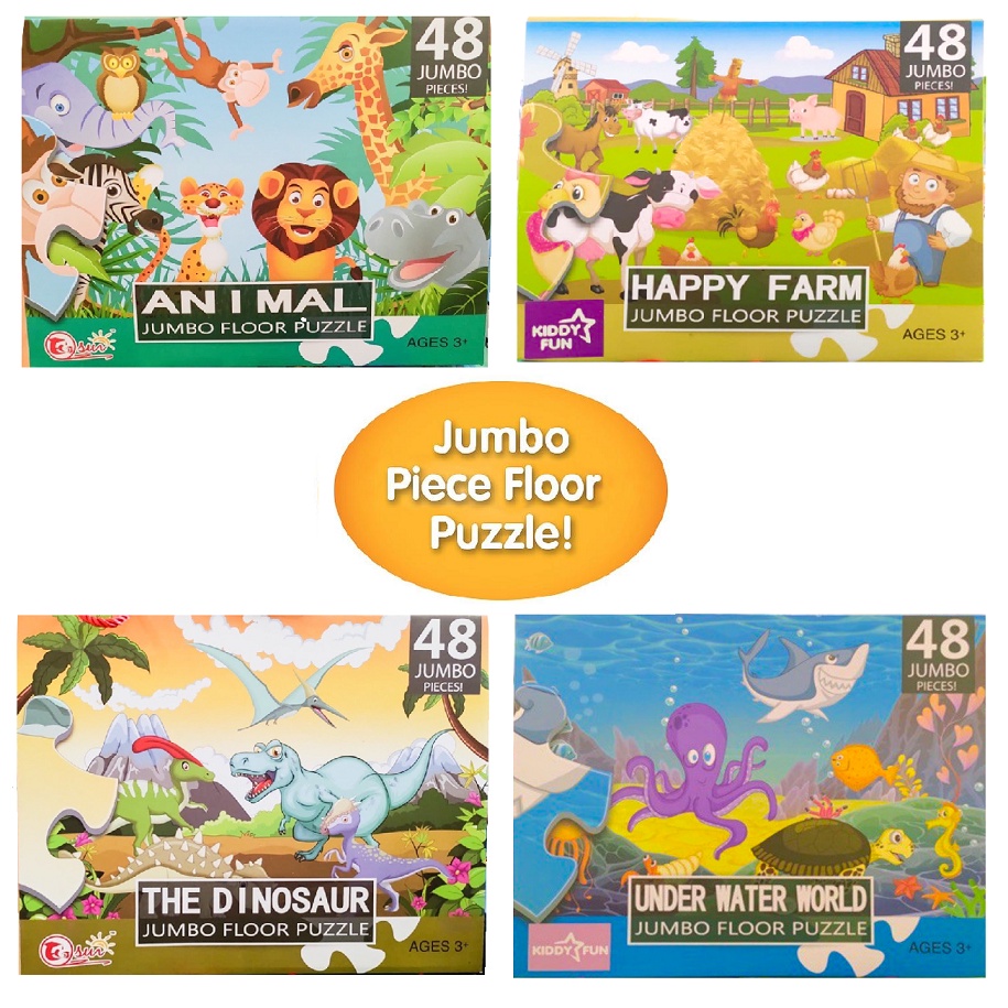 Jual Jumbo Floor Puzzle 48pcs Jigsaw 90x60cm | Shopee Indonesia
