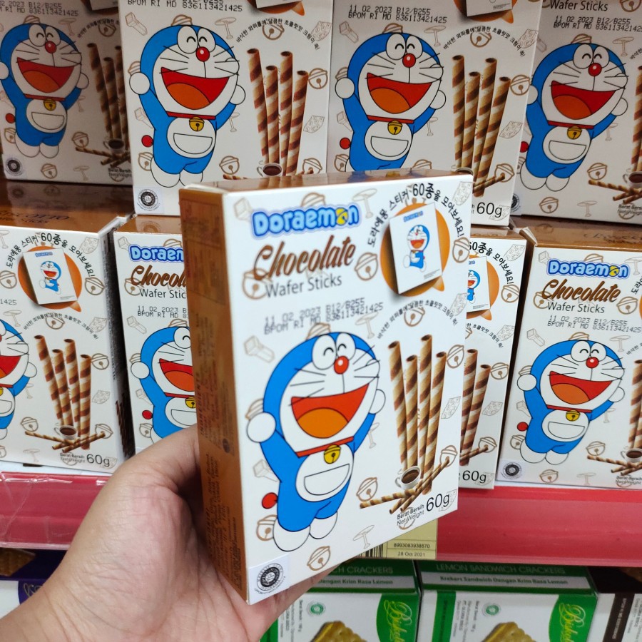 Jual Wafer stick chocolate 60GR doraemon | Shopee Indonesia