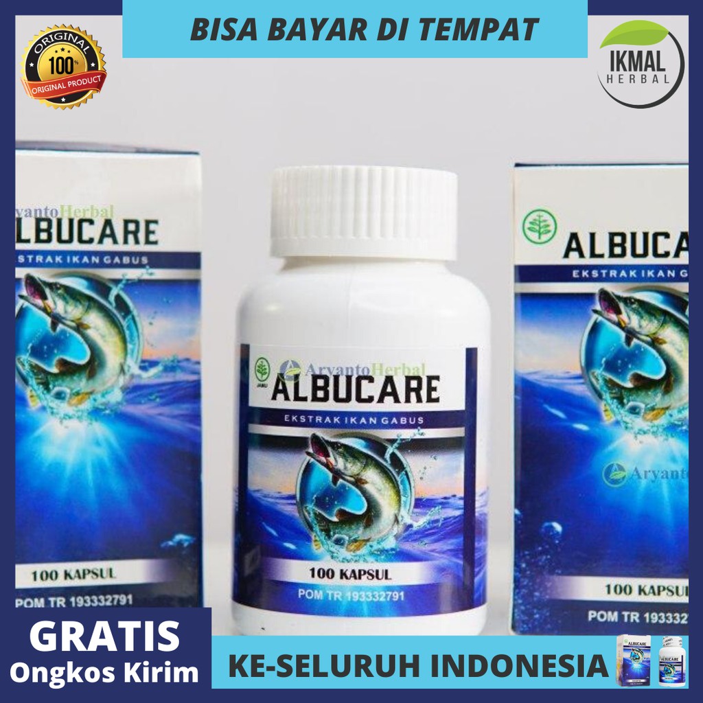 Jual ALBUCARE Ekstrak Ikan Gabus + Albumin Original 100 Kapsul POM-TR ...
