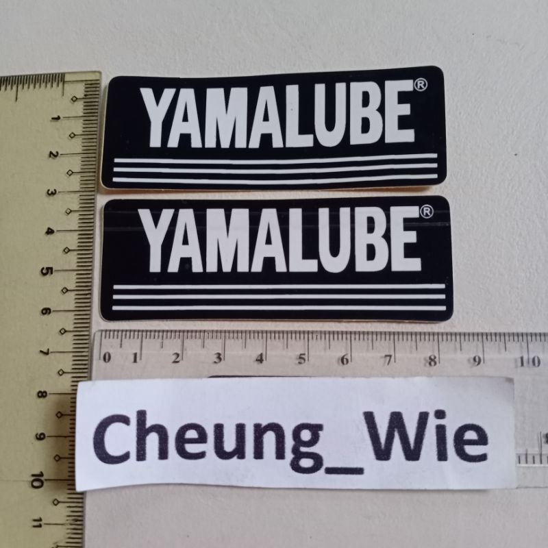 Jual Stiker - Sticker Logo Yamalube Hitam sepasang 2bh Kualitas ok ...