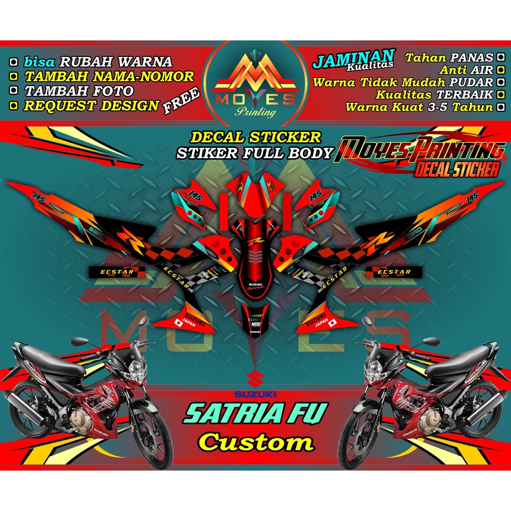 Jual Stiker DECAL SATRIA FU Barong Full Body Motif Custom keren ...