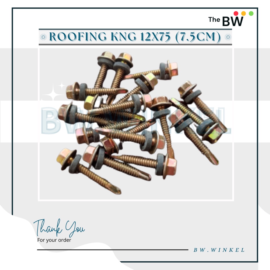 Jual SEKRUP ROOFING KUNING 12x75 (7.5CM) / BAUT ROOFING BAJA RINGAN ...