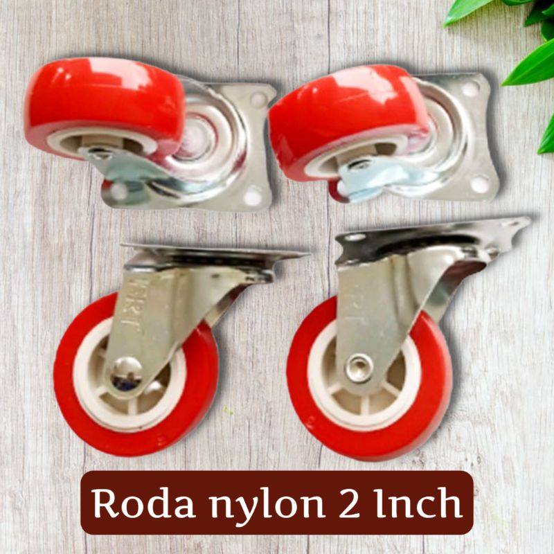 Jual Roda Caster Nylon / Roda Troli / Roda Etalase 2 Inch | Shopee ...