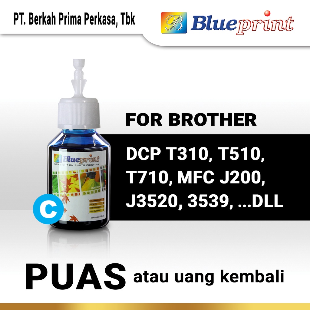Jual Tinta Brother BLUEPRINT Refill for Printer Brother 100ml Cyan ...