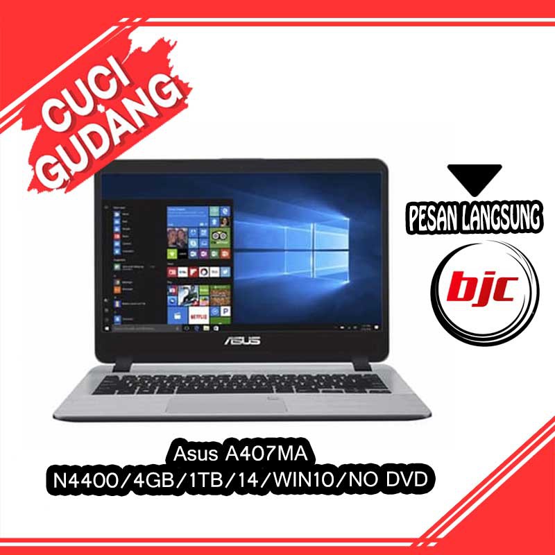 Jual Asus A407MA N4400/4GB/1TB/14/WIN10/NO DVD | Shopee Indonesia