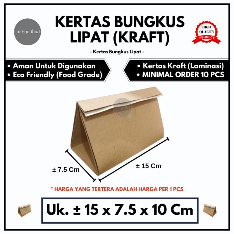 Jual Kertas bungkus laminasi / kertas bungkus lipat kraft / easy rice ...