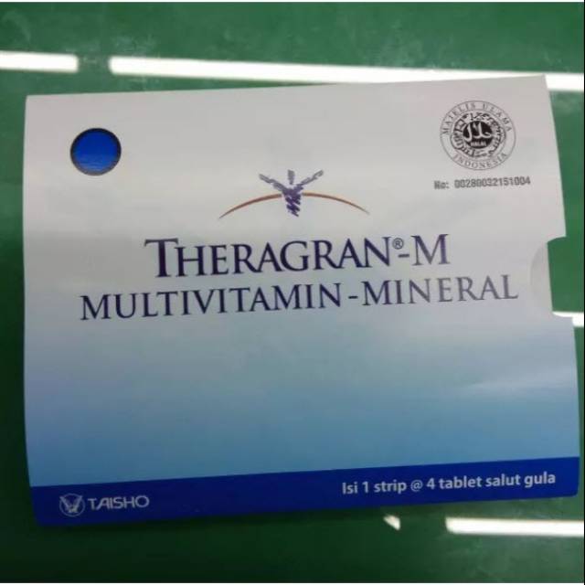 Jual THERAGRAN M 1 STRIP ISI 4 TABLET MULTIVITAMIN DAN MINERAL | Shopee ...
