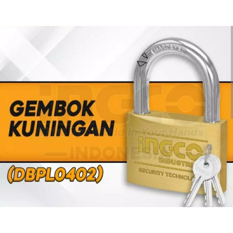 Jual Ingco Gembok Kuningan 40mm DBPL0402 | Shopee Indonesia