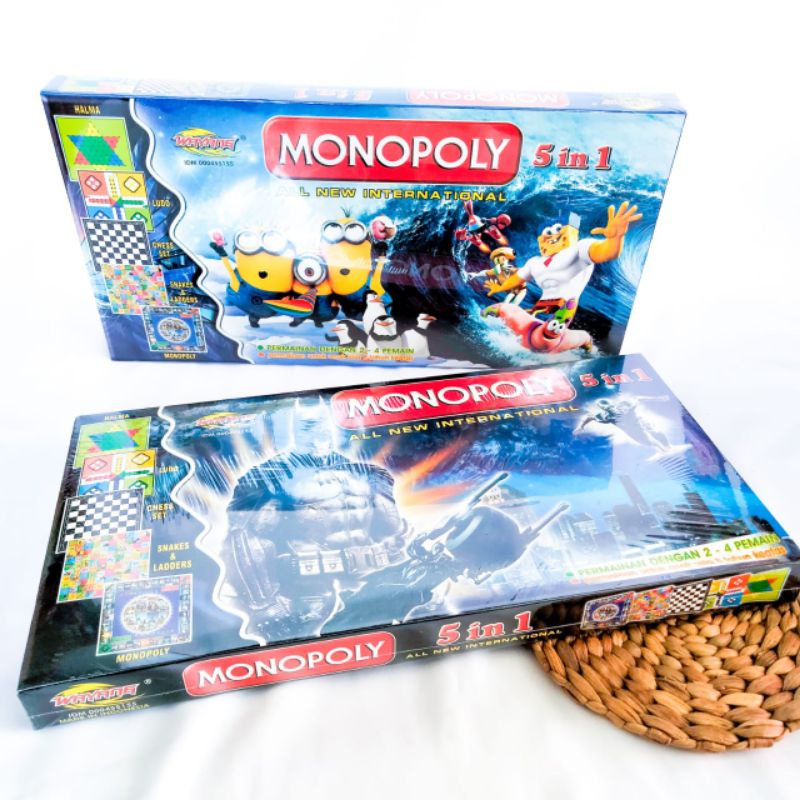 Jual Mainan monopoly internasional 5in1 SNI MURAH main monopoli 5 in 1 ...
