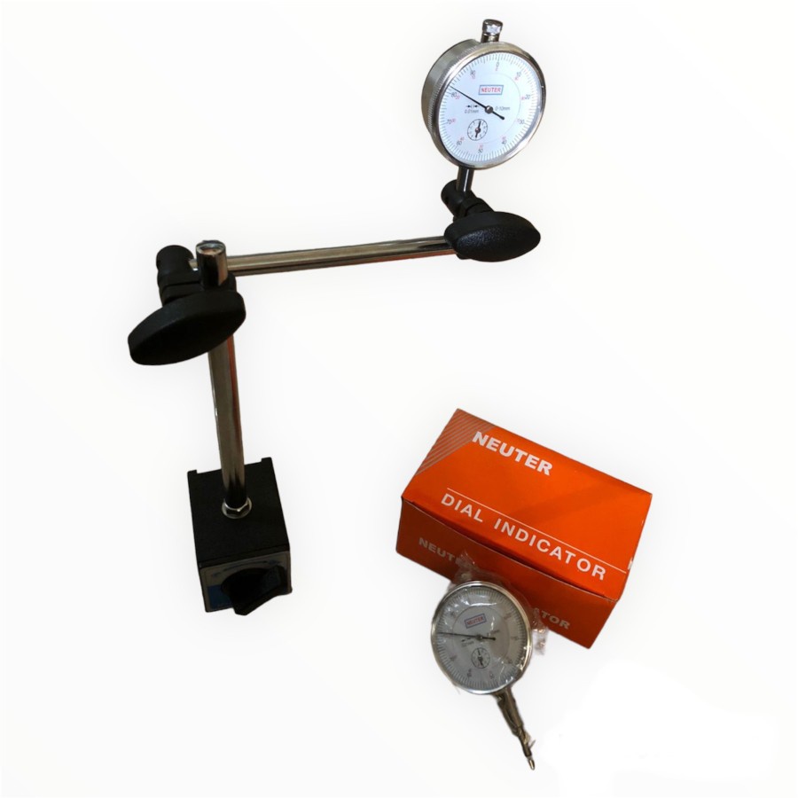 Jual Dial Indicator Neuter And Magnetic Dial Stand Base Pick Test Bagus