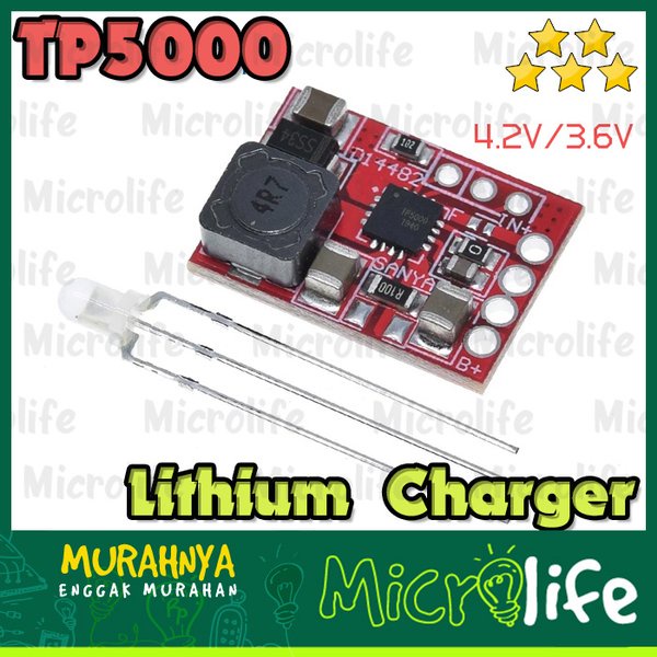 Jual TP5000 4.2V/3.6V 1A Lithium Battery Charging Board Charger Module ...