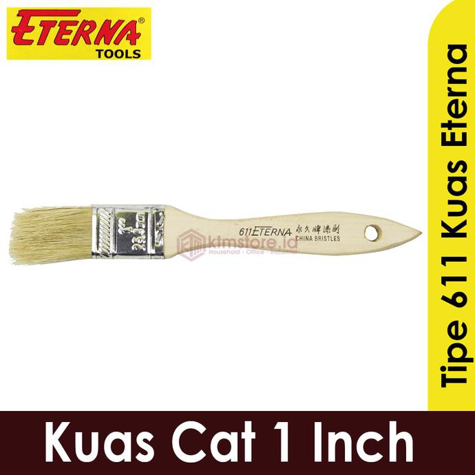Jual KUAS ETERNA 1 INCH KUAS CAT TEMBOK BESI KAYU 611 DISKON | Shopee ...