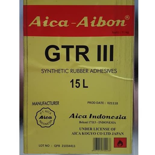Jual Lem Spray GTR III 3 Aica Aibon 15L / 11KG Lem Kuning Spray Hpl Fox ...