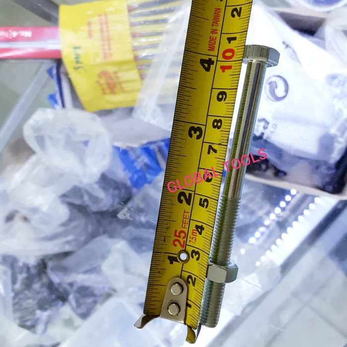 Jual Bmp m8 x 80 electro zinc plated galvanis bolt nut 8 x 80 HT TMS ...