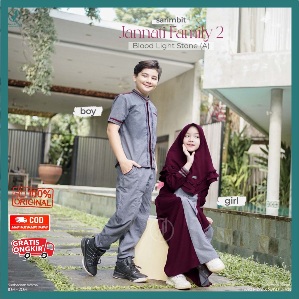 Jual ALWA JANNATI BLOOD LIGHT STONE (A) (ANAK) // BUSANA KELUARGA TERBARU // READY STOCK & SIAP ...