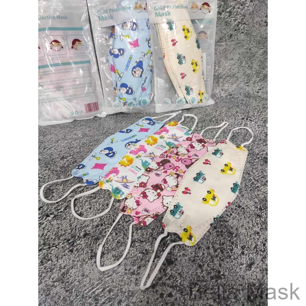 Jual BM = MASKER ANAK KF94 KIDS FISH MASK - MIRIP EVOMED | Shopee Indonesia