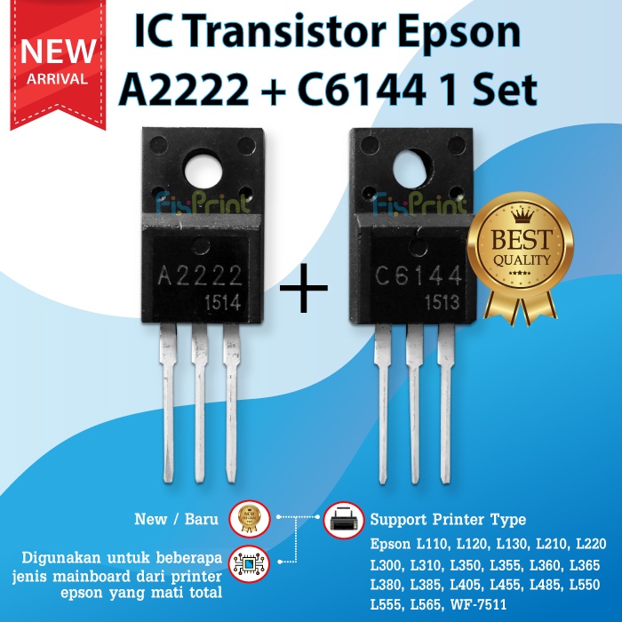Jual 1 SET IC Transistor A2222 C6144 TR Mainboard Epson L121 L120 L360 ...