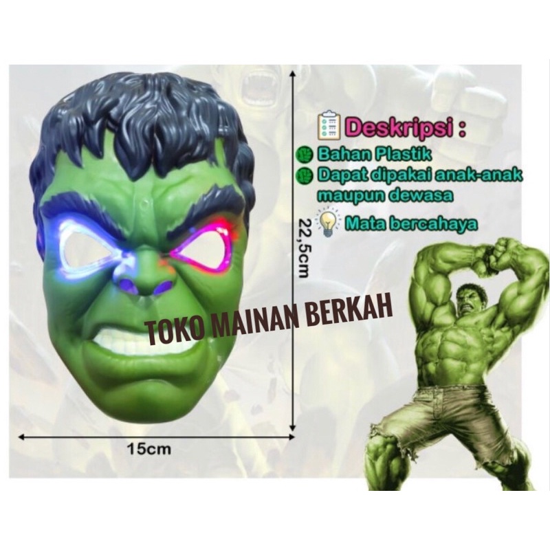 Jual TOPENG HULK NYALA | Shopee Indonesia