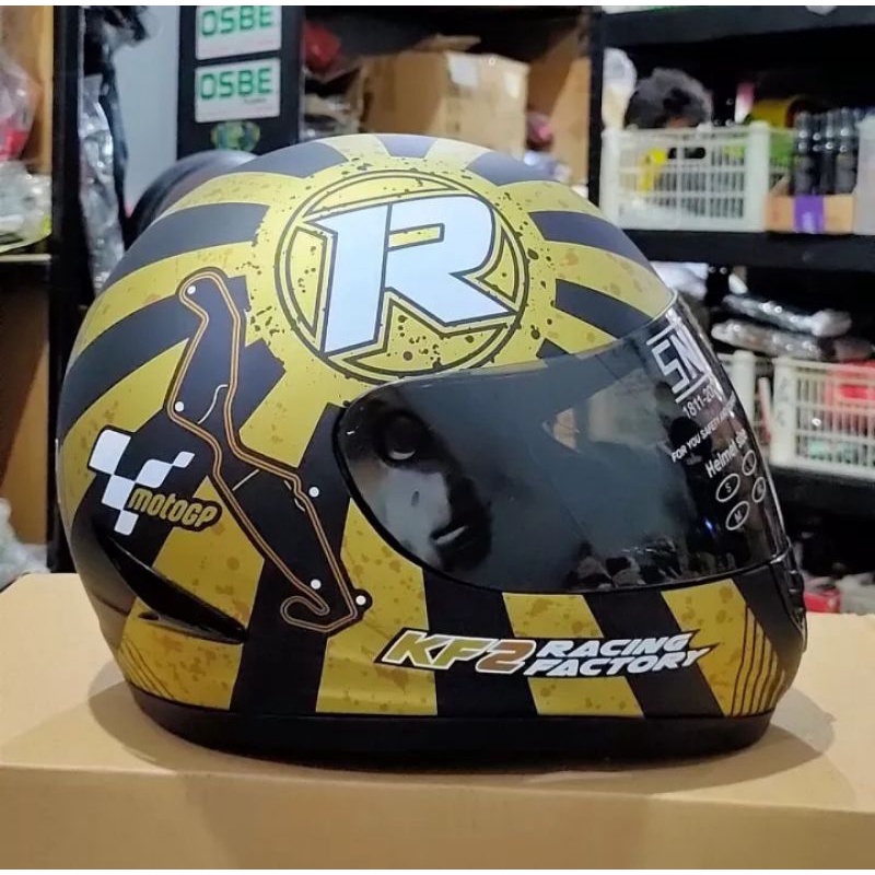 Jual identik HELM FULLFACE KYT RC7 #17 BLACK DOFF GOLD packing FREE ...