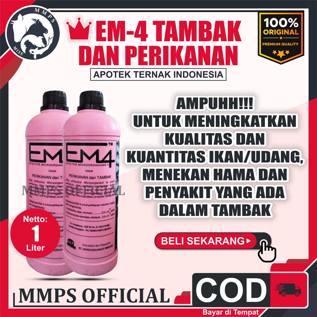 Jual EM4 Perikanan dan Tambak 1Liter - EM4 EM 4 1L Perikanan Pupuk ...