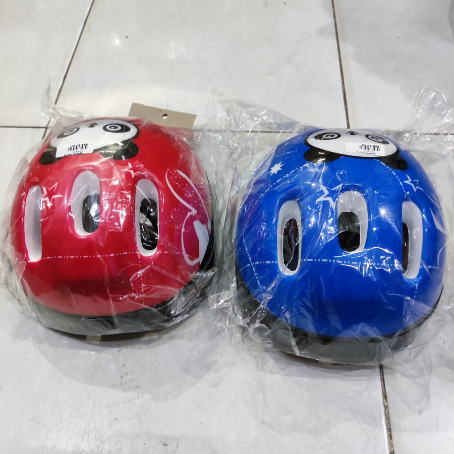 Jual helm skate board roda helm sepatu roda helm sepeda anak helm panda ...