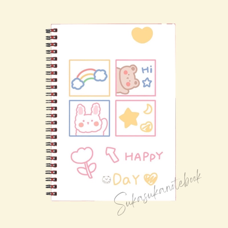 Jual notebook buku catatan jurnal custom gambar lucu ukuran a5 bergaris ...