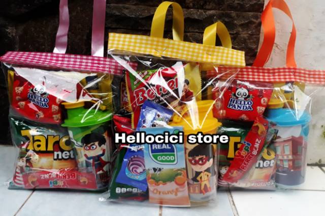 Jual PROMO PARCEL BINGKISAN SNACK + GELAS TUMBLER KEMASAN ULTAH ...