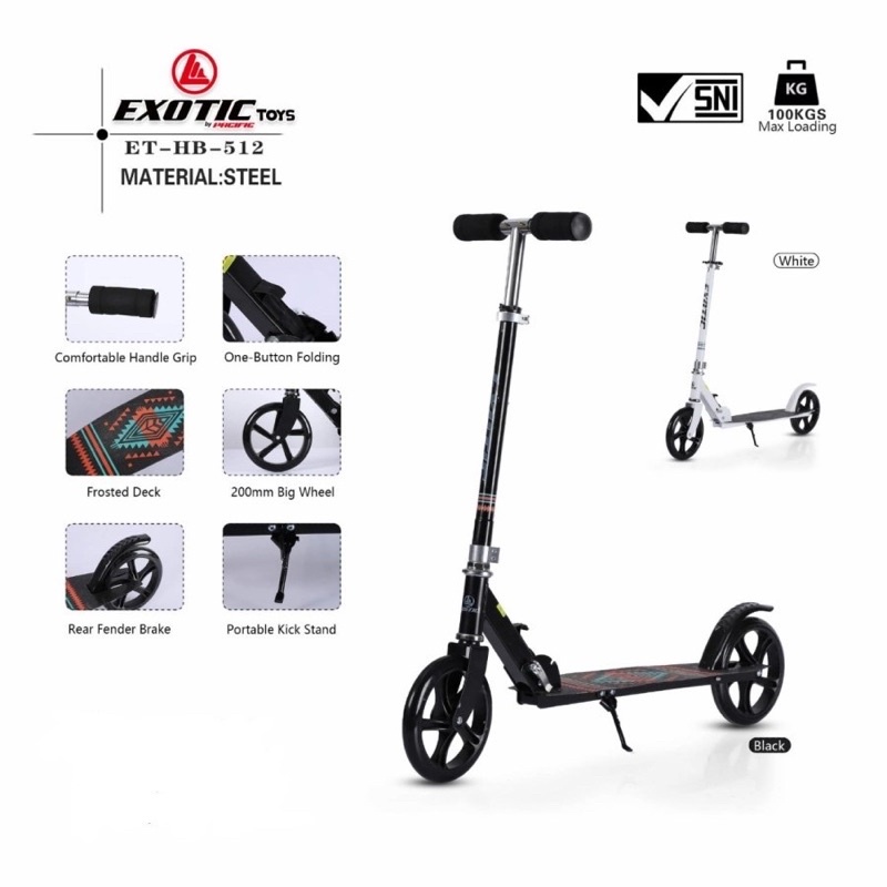 Jual Scooter Skuter Anak dan Dewasa Otoped EXOTIC ET HB512 Steel dan ST ...