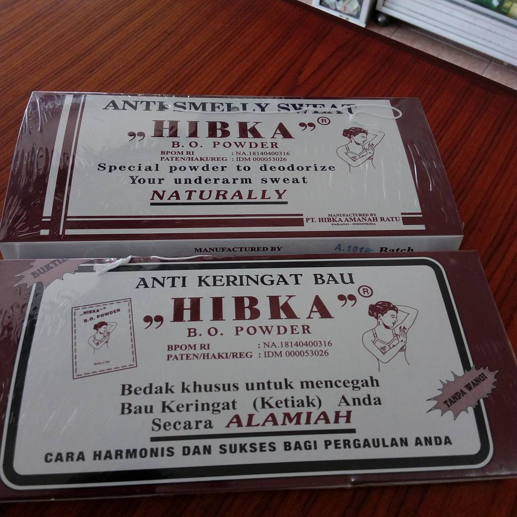Jual HIBKA Bedak Khusus Anti Keringat Mencegah Bau Ketiak Alami Tanpa ...