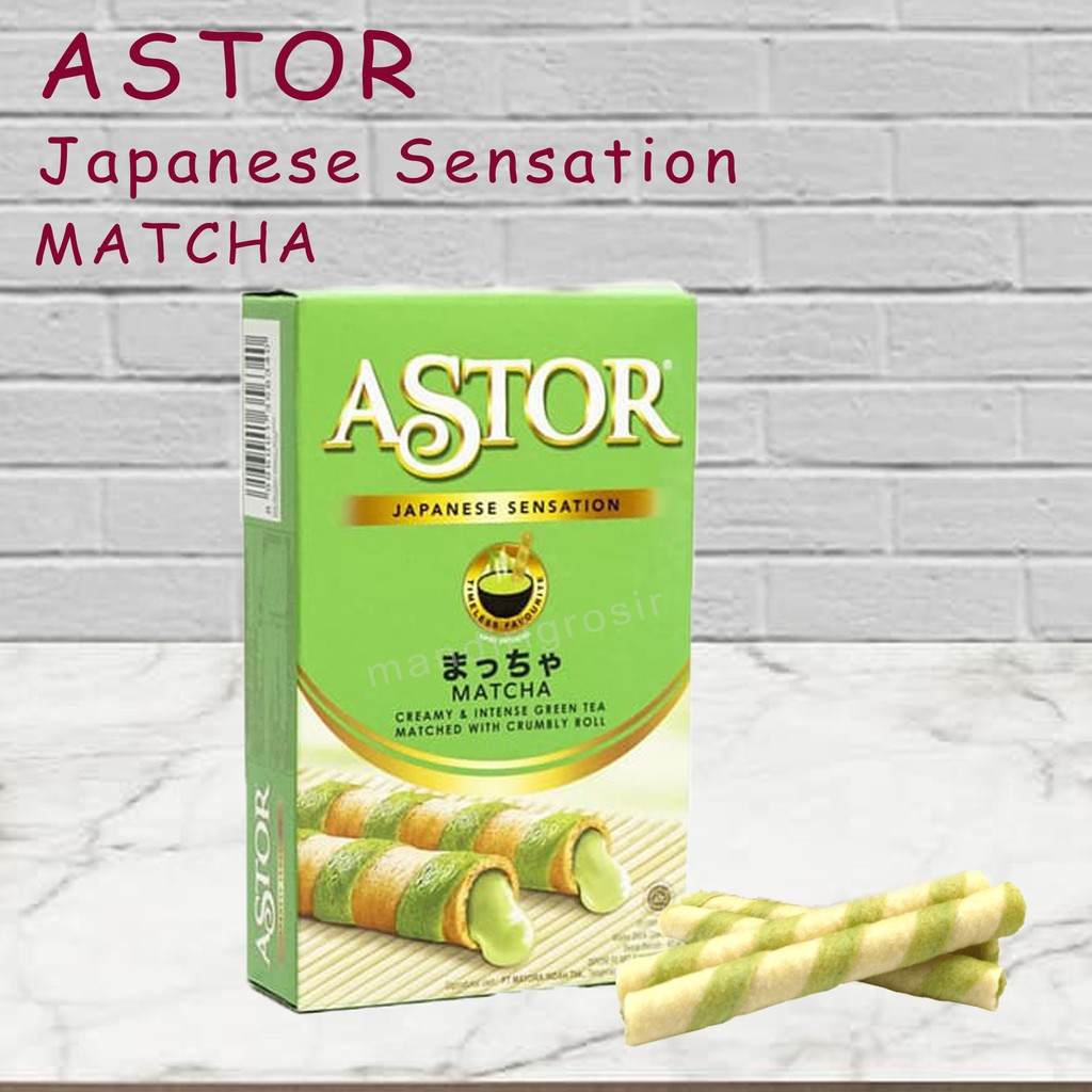 Jual biskuit *Astor * Matcha * 40g * wafer | Shopee Indonesia